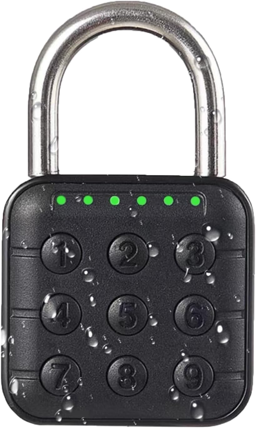 Combination Lock Digital Mini Padlock - IP67 Waterproof with 6-Digit ...