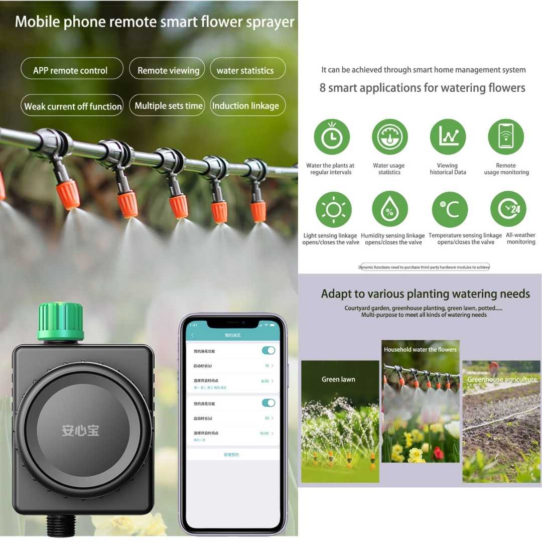Smart Plant Watering System Wireless Sprinkler Control Device for ...