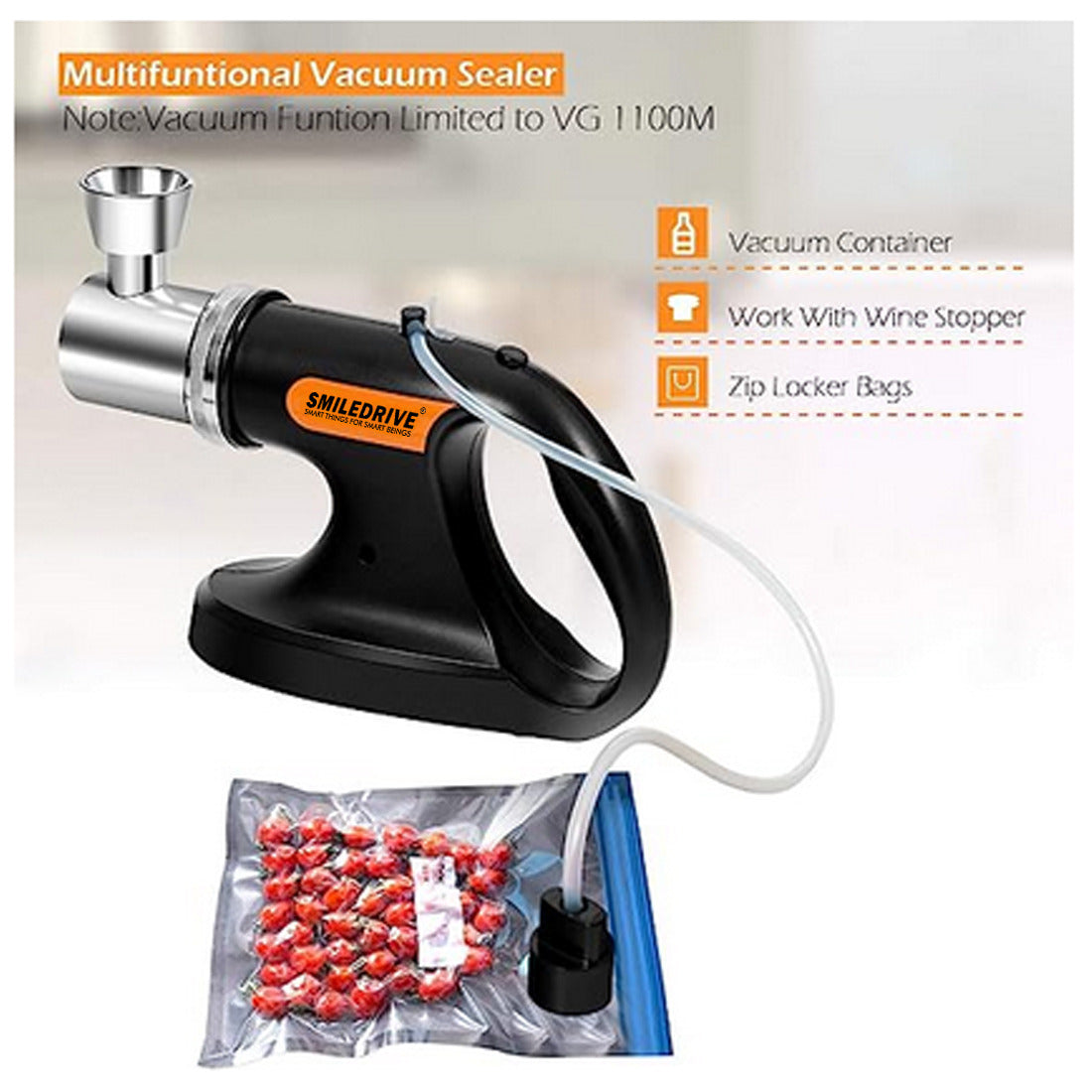 Professional Smoke Infuser Gun Vacuum Sealer – Smiledrive.in