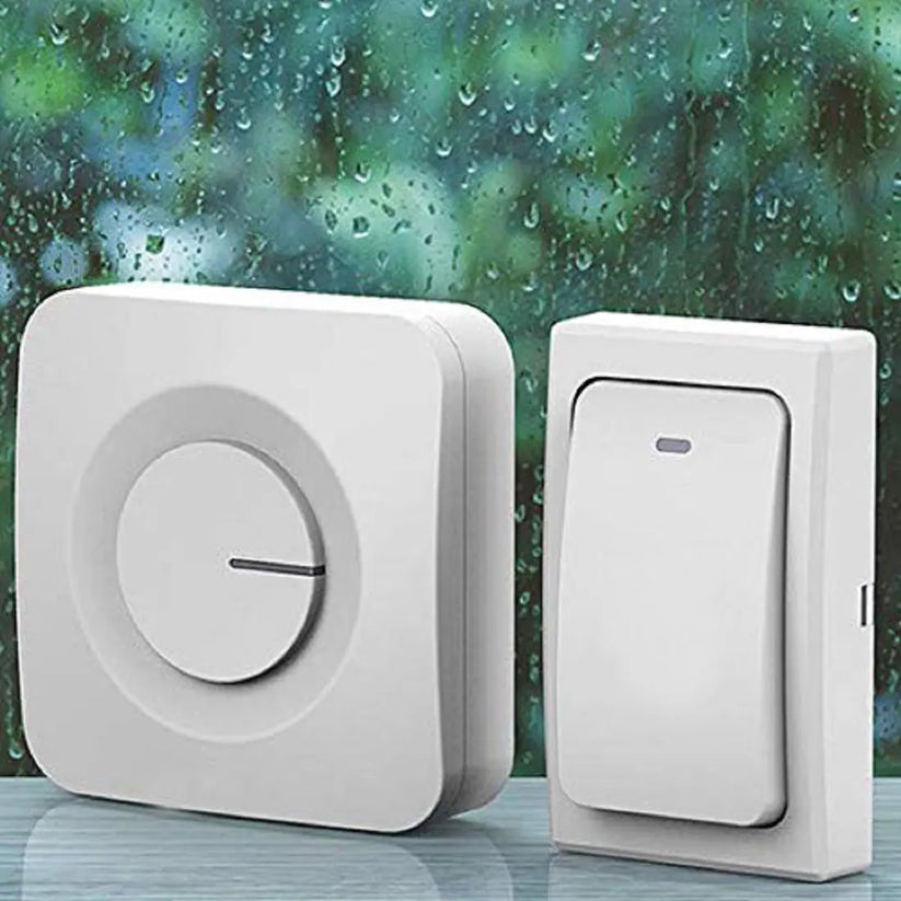 Long Range Kinetic Wireless Remote Doorbell-IP44 Waterproof ...